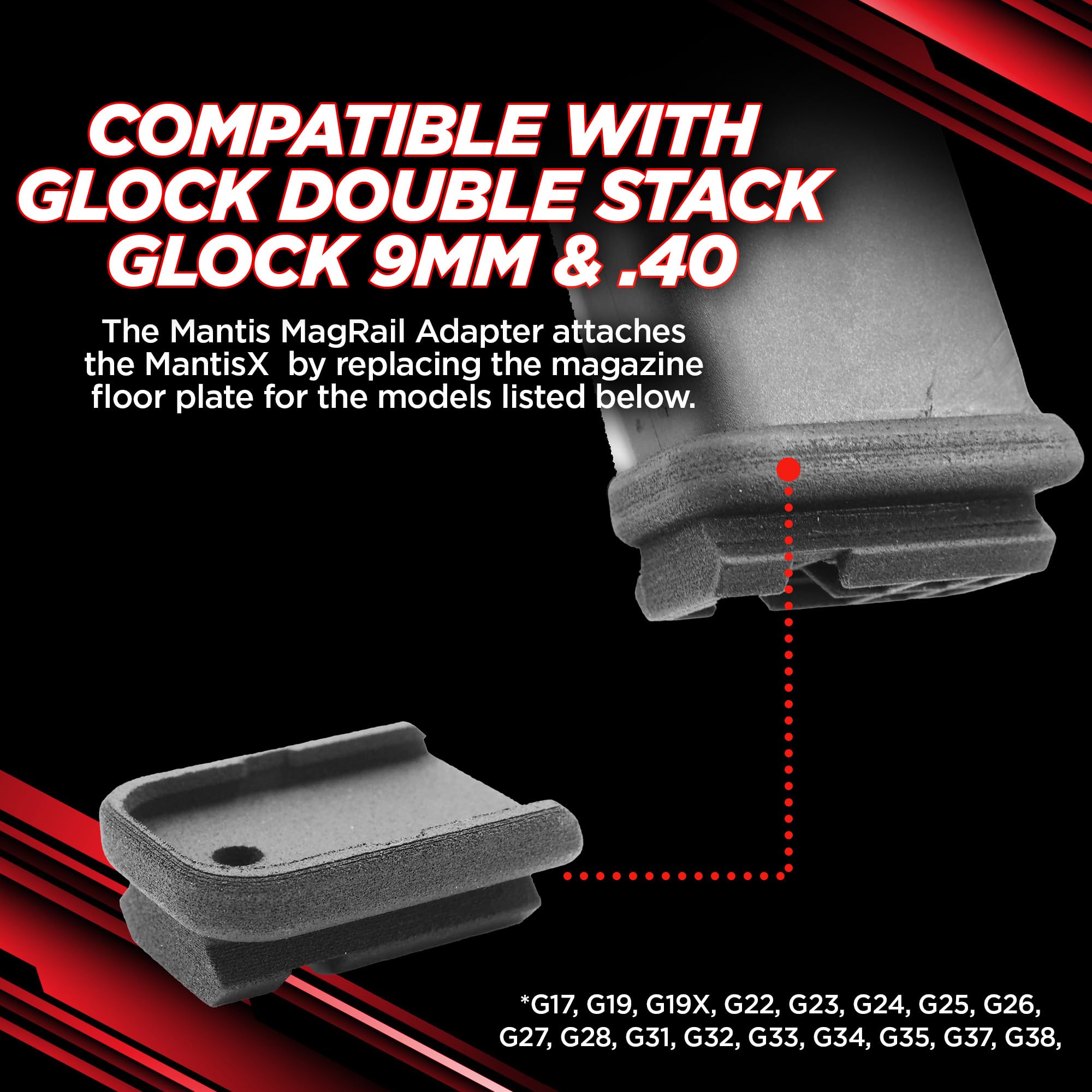 Snapklik.com : Mantis MagRail Magazine Floor Plate Rail Adapter Compatible