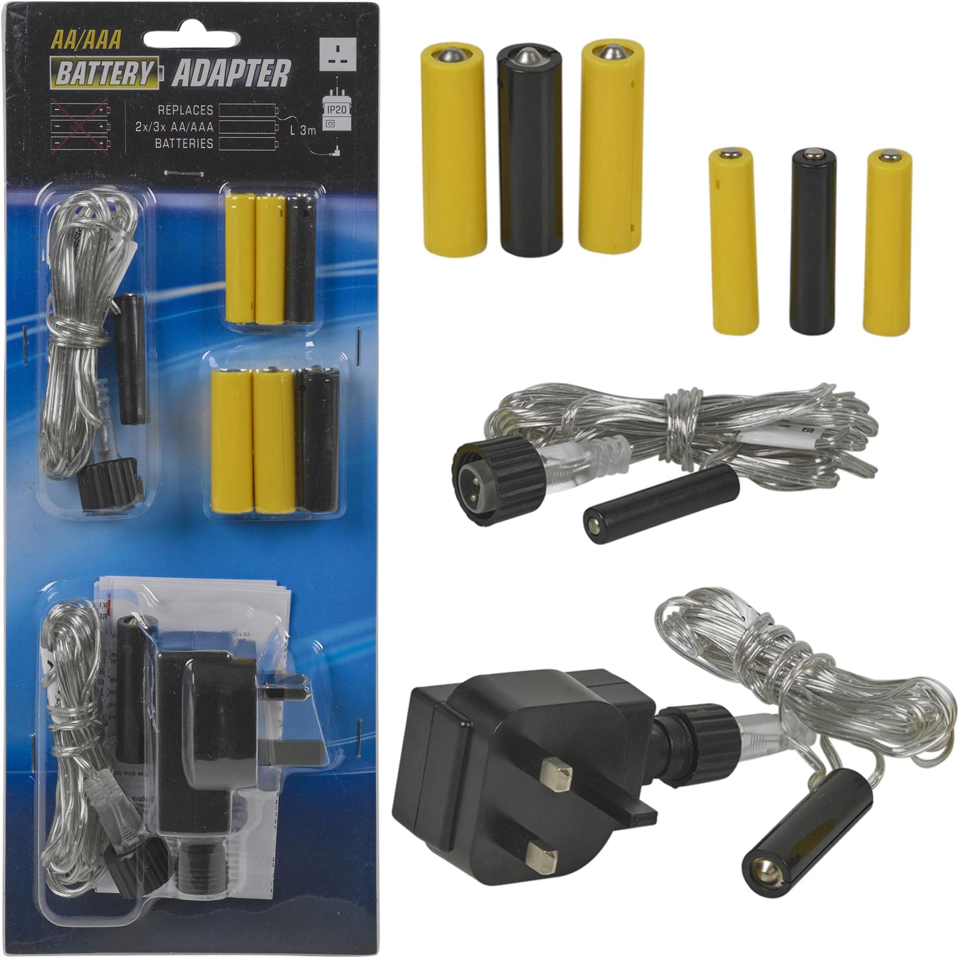 Mains to Battery Re-placer Eliminator AA/AAA Adapter Charger Electronic ...