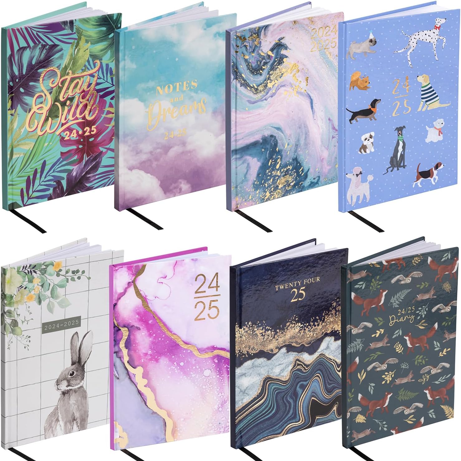 evelay 2024 2025 Diary A5 Week to View Mid Year Hardback Academic ...