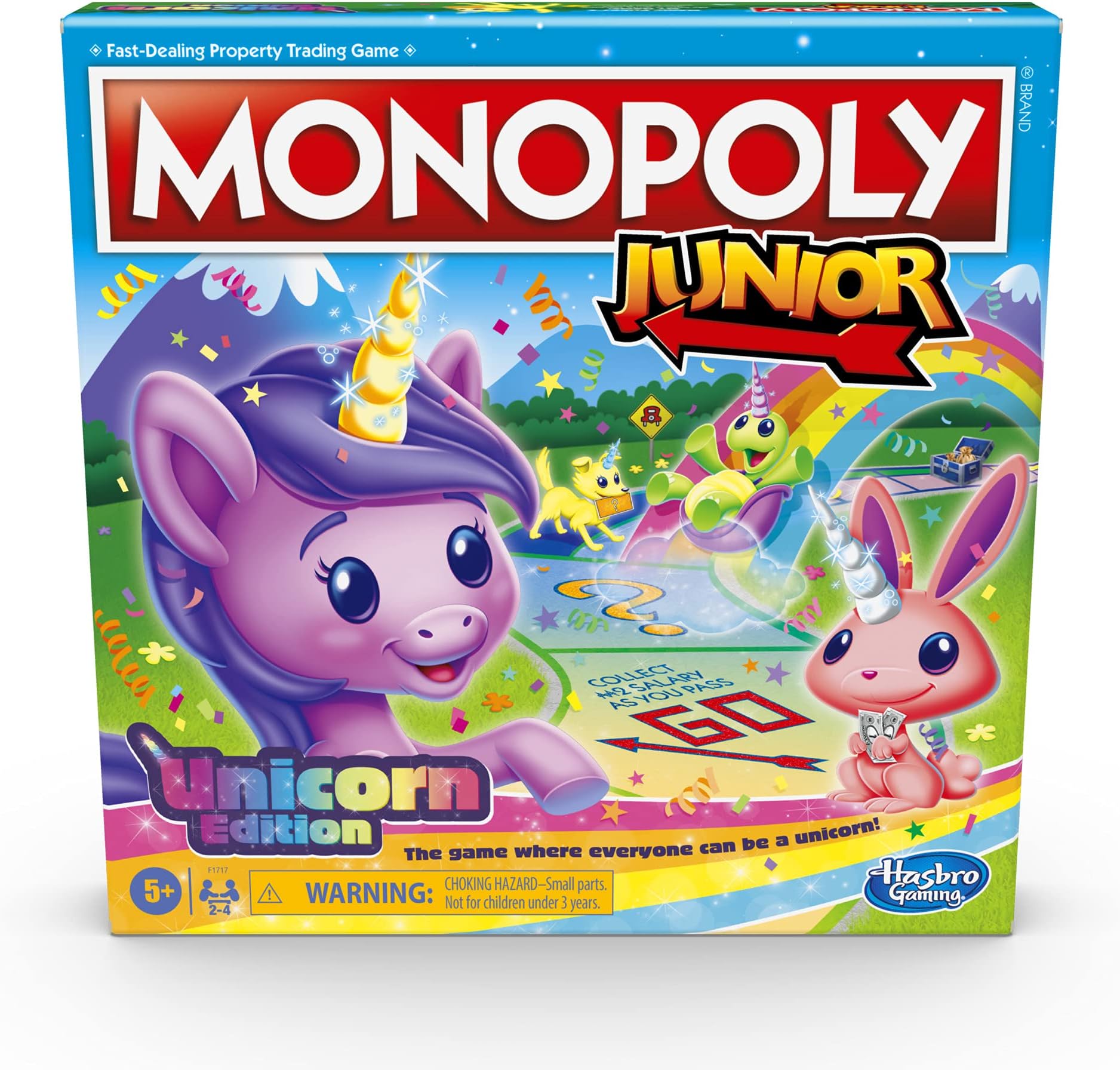 MONOPOLY - Junior: Unicorn Edition - My First MONOPOLY Game - Magical ...