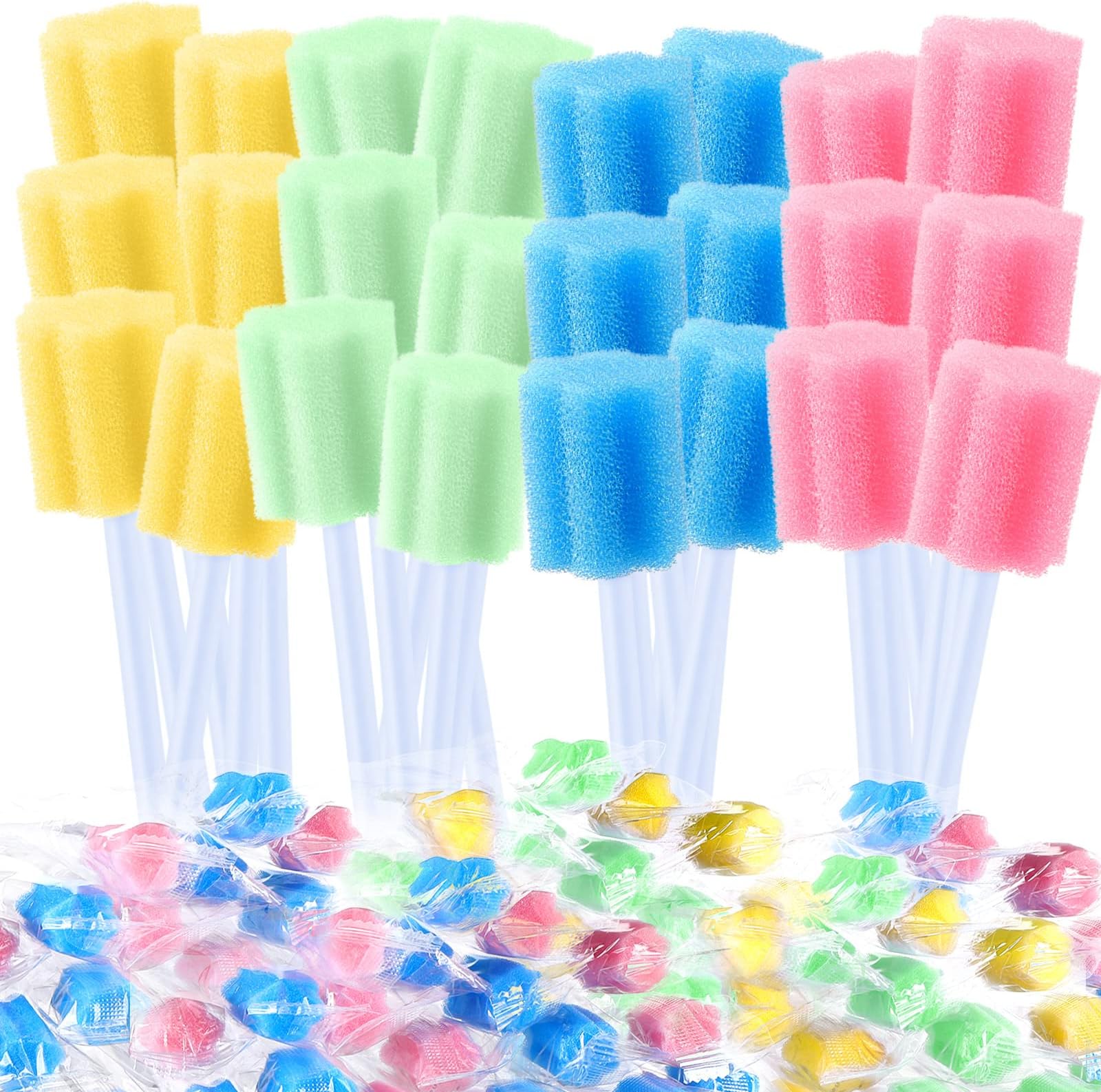 Amazon.com: TrelaCo 500 Pcs Toothettes Oral Swabs Bulk Disposable Mouth ...