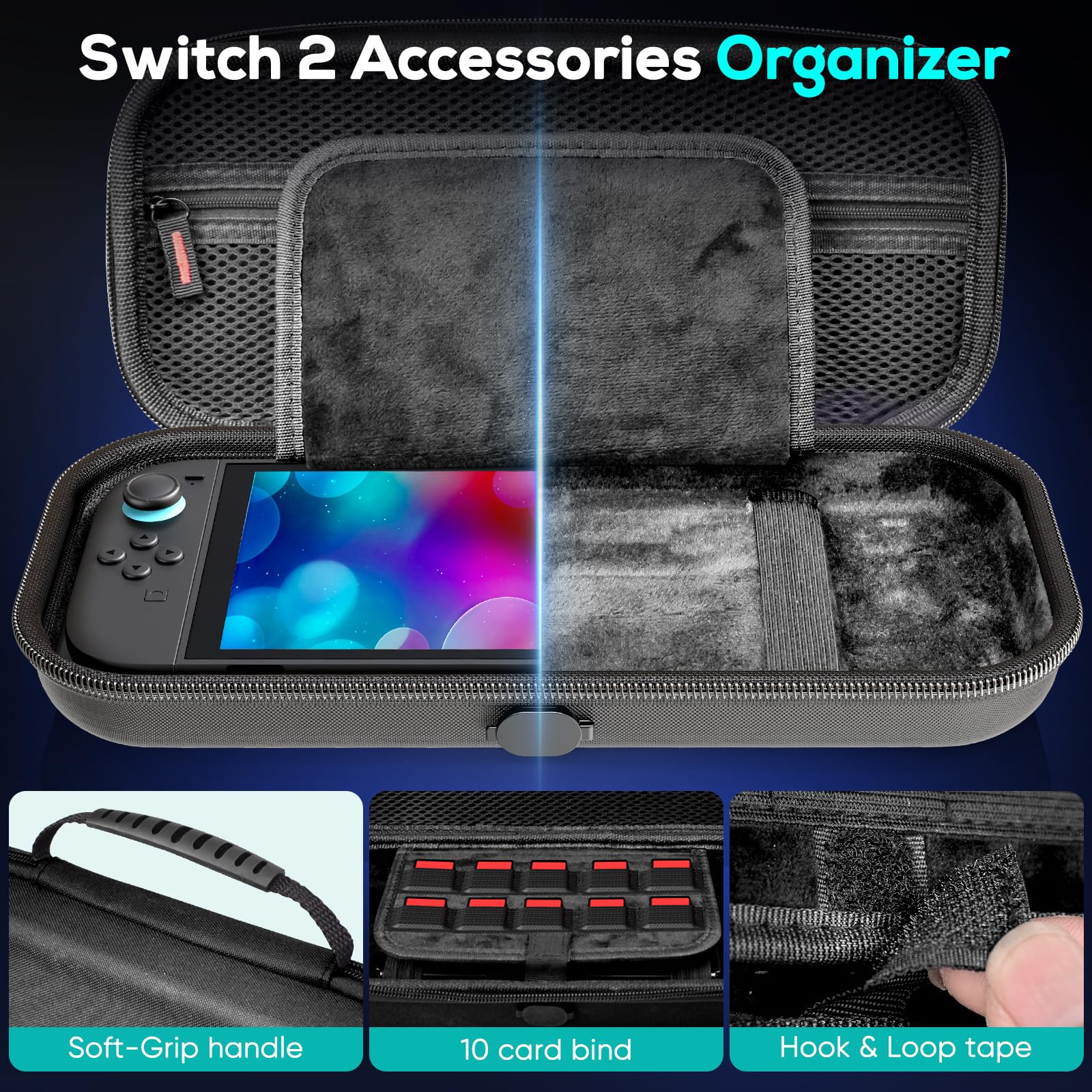 Snapklik.com : Auarte Charge Inside Switch 2 Carrying Case For Nintendo ...