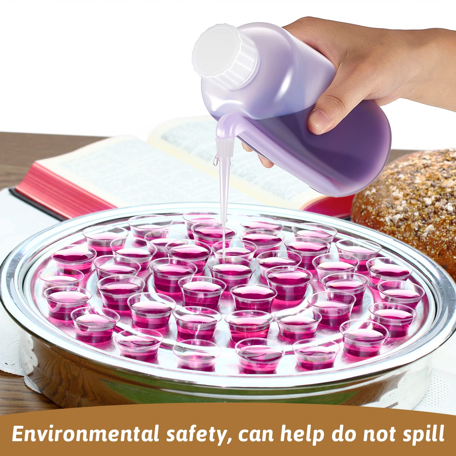 Snapklik.com : 5 Pieces Communion Cup Filler Plastic No Drip Squeeze ...