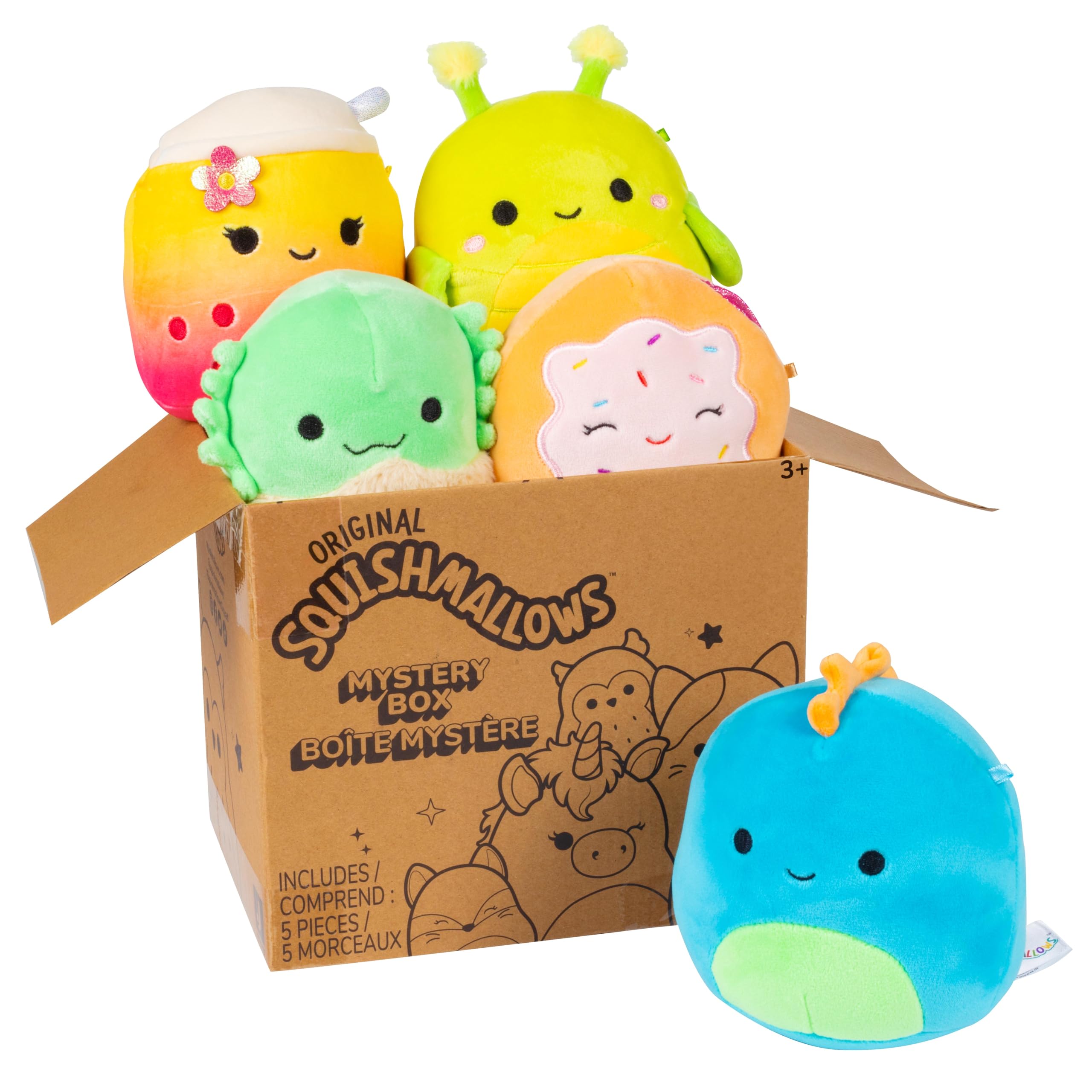 Buy Squishmallows Original Mystery Box 5-Inch Plush 5 Pack - Official ...