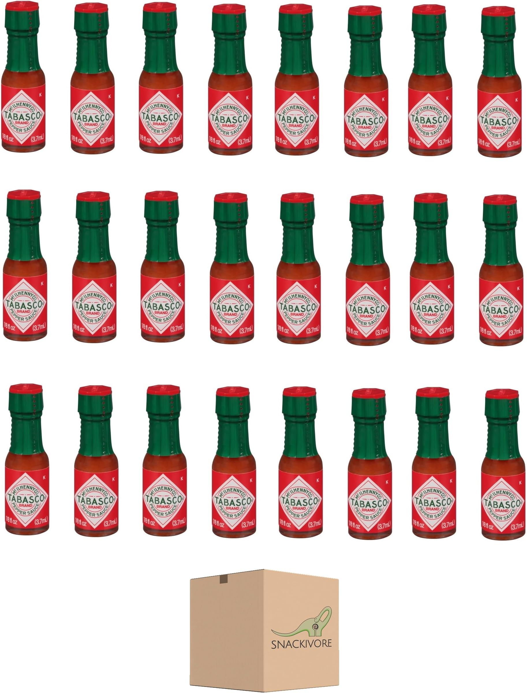 Amazon.com : Mini Tabasco Original Pepper Sauce Bottles 1/8 Oz. - Box ...