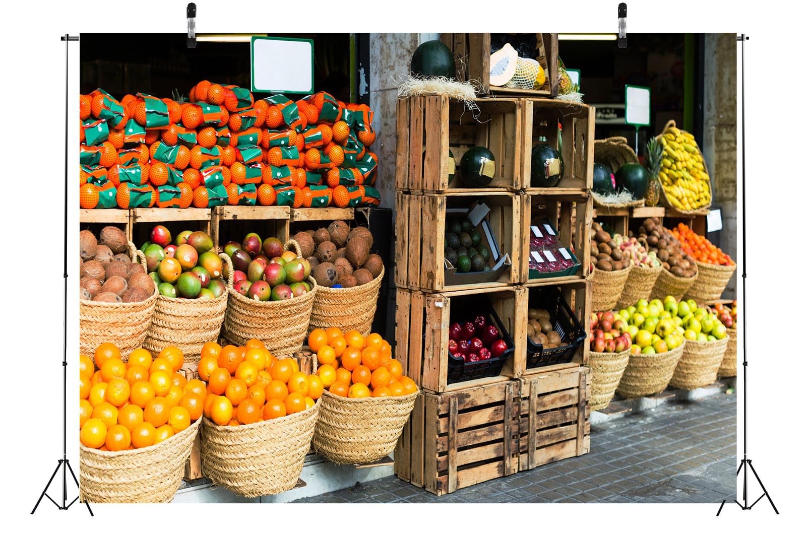 Harvest Backdrop BELECO 9x6ft Farm Market Backdrop - Fruits ...