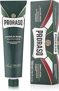 Proraso Crème à raser en tube, 150ml, Crème de rasage rafraîchissante ...