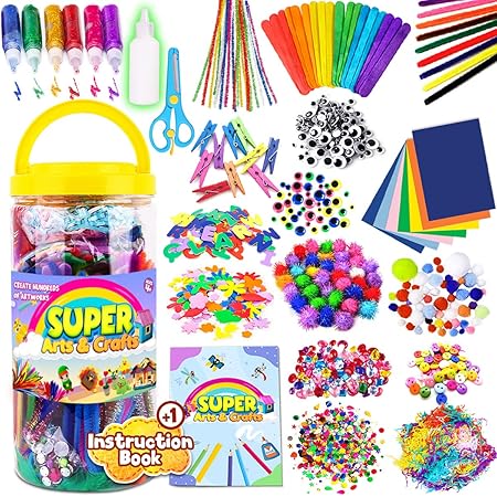 Amazon.com: Crafts Supplies Mega Pack - Includes Feathers. Craft ...