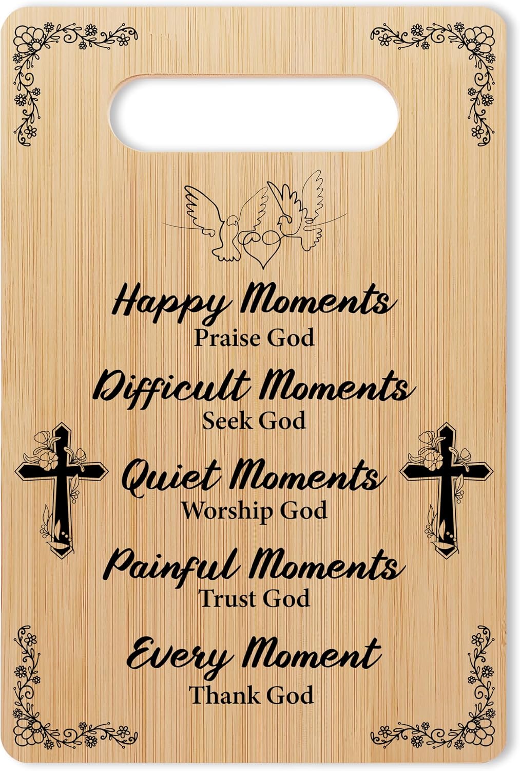 Amazon.com: Christian Wedding Cutting Board, Religious Marriage Wood ...