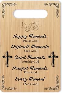 Amazon.com: Christian Wedding Cutting Board, Religious Marriage Wood ...