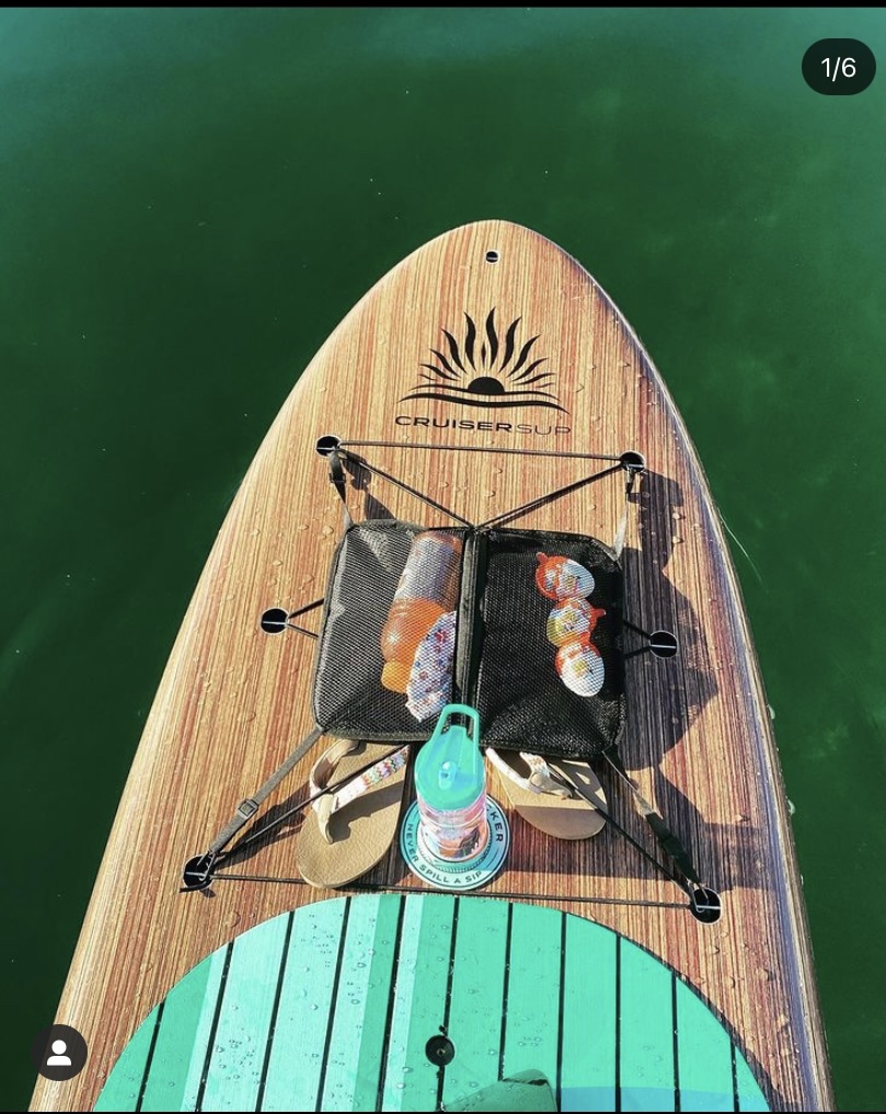 Amazon.com: Tkkeuep Paddleboard Deck Bag with 4 Stainless Steel D-Ring ...