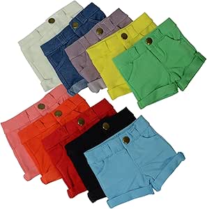 Amazon.com: Set of 10 Short Doll Pants - Doll Shorts fits 18 inch Dolls ...