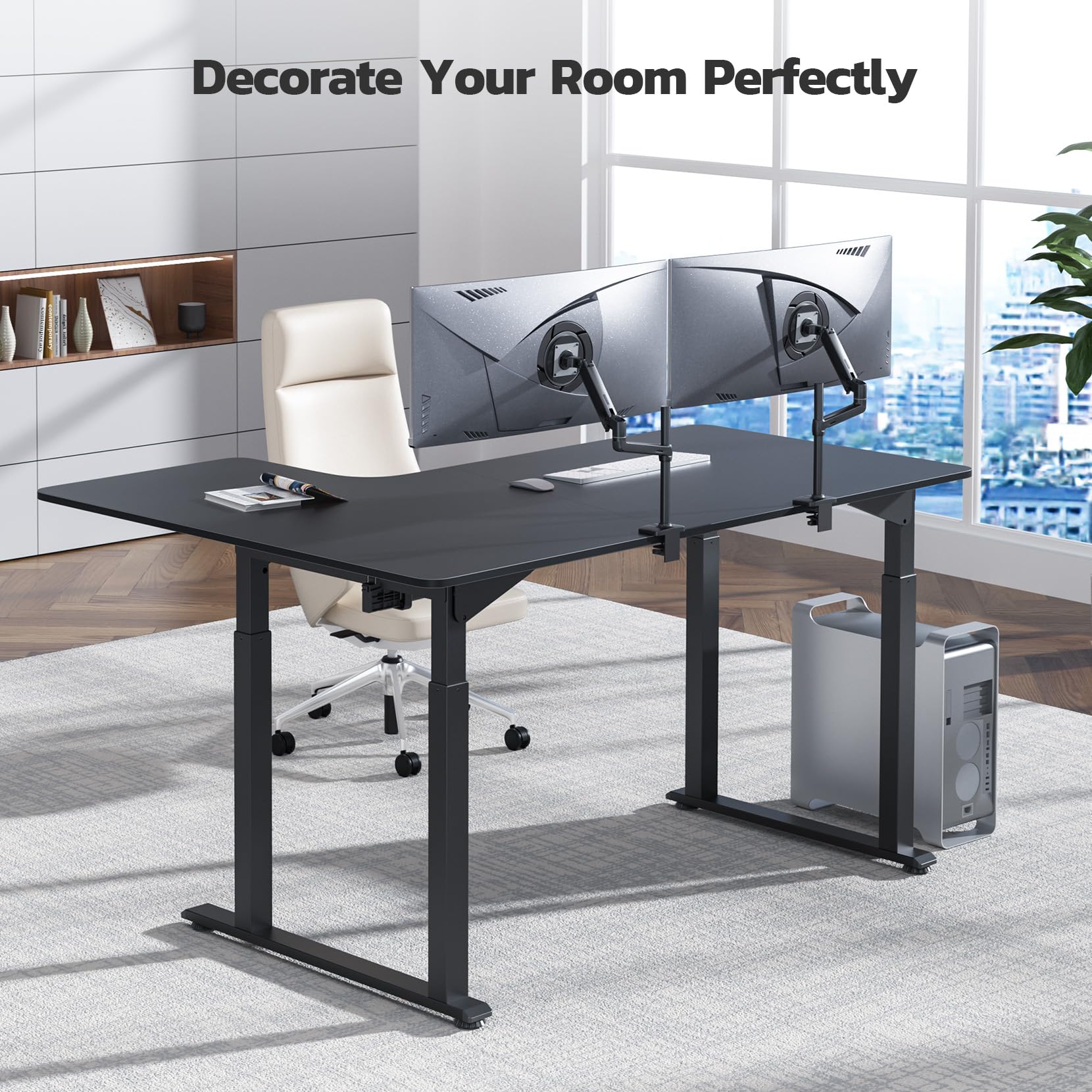 Snapklik.com : StandingDesk, 63/ 71 LShapedDeskAdjustableHeight ...