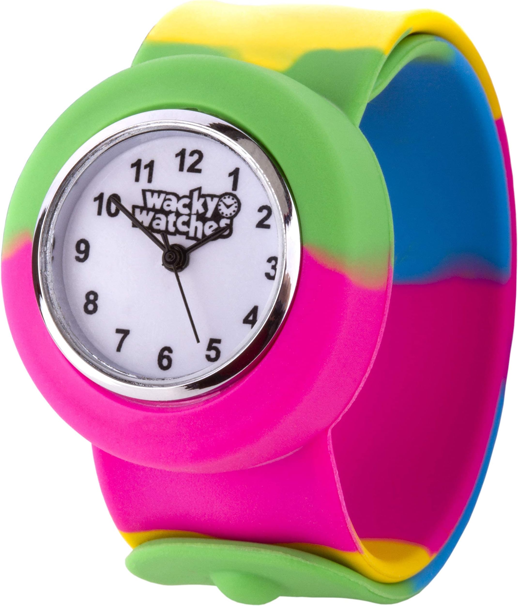 Popwatch Multicoloured Colour Wacky Watch ® Slap Strap Fast Fit Kids ...