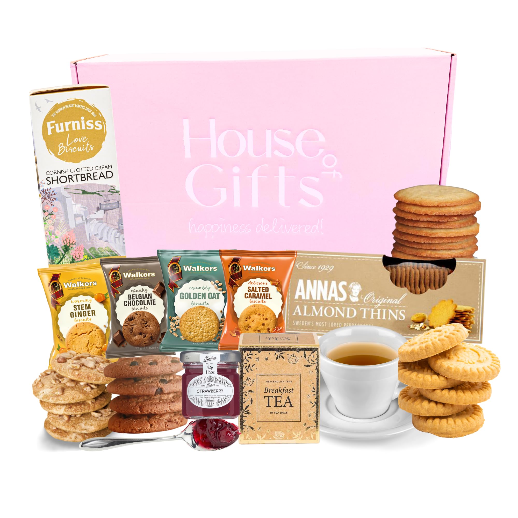 Tea & Biscuits Gift Set Hamper with Shortbread For Women | Including ...
