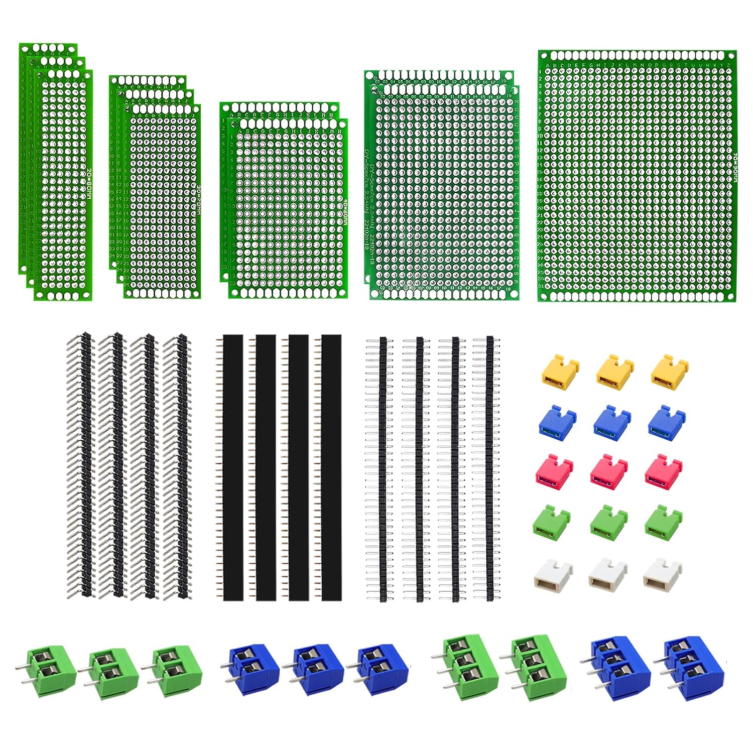 Sunxeke 48PCS Double Sided PCB Board Kit for DIY Soldering and ...