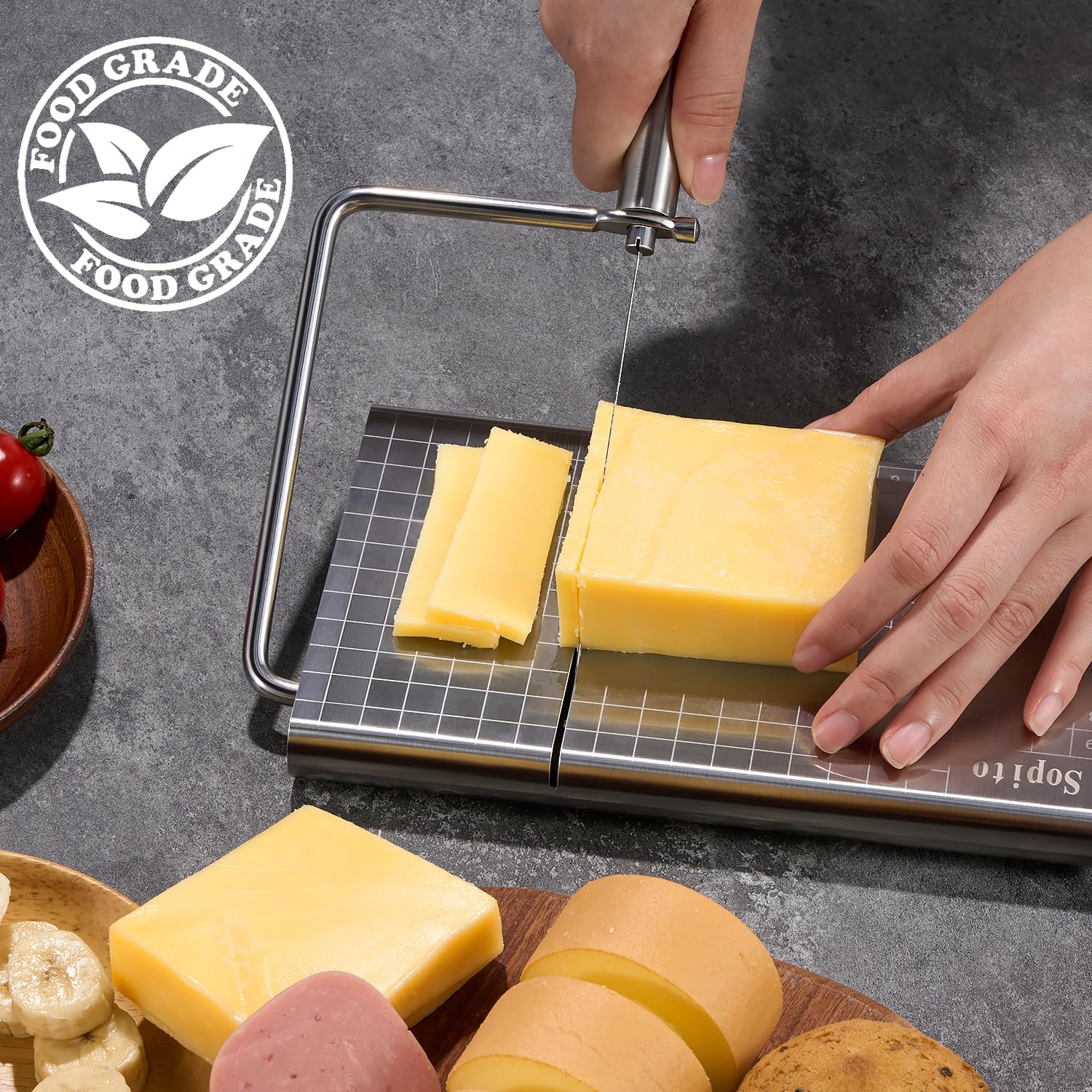 Snapklik.com : Cheese Slicer, Stainless Steel Adjustable Thickness ...