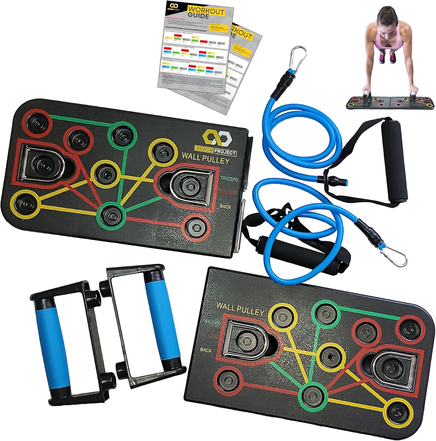 Amazon.com : Aurum Project Push Up Board [10 in 1] Multi-Function ...