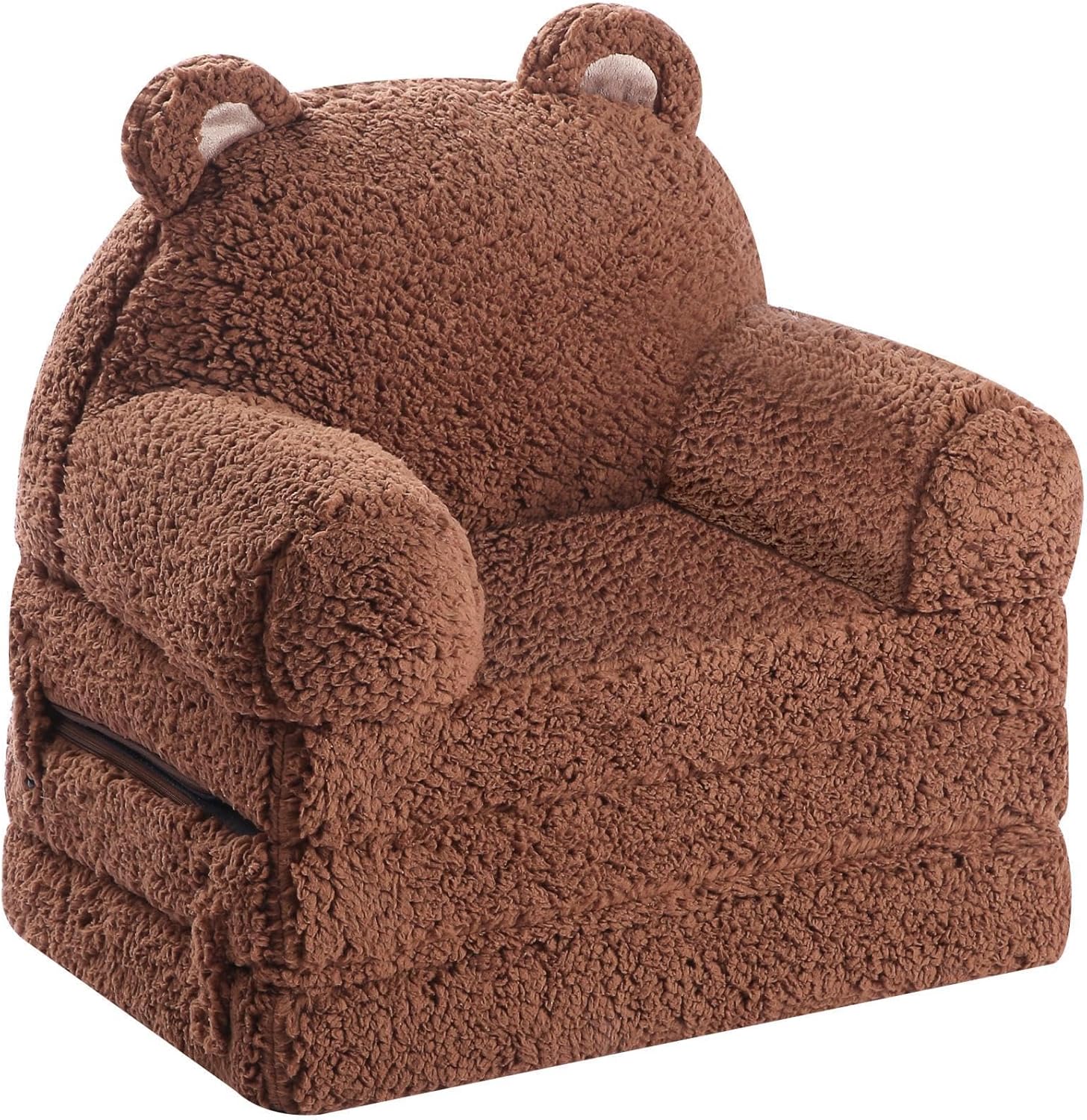 Amazon.com: MOMCAYWEX Foldable Kids Sofa, Sherpa Teddy Bear Toddler ...