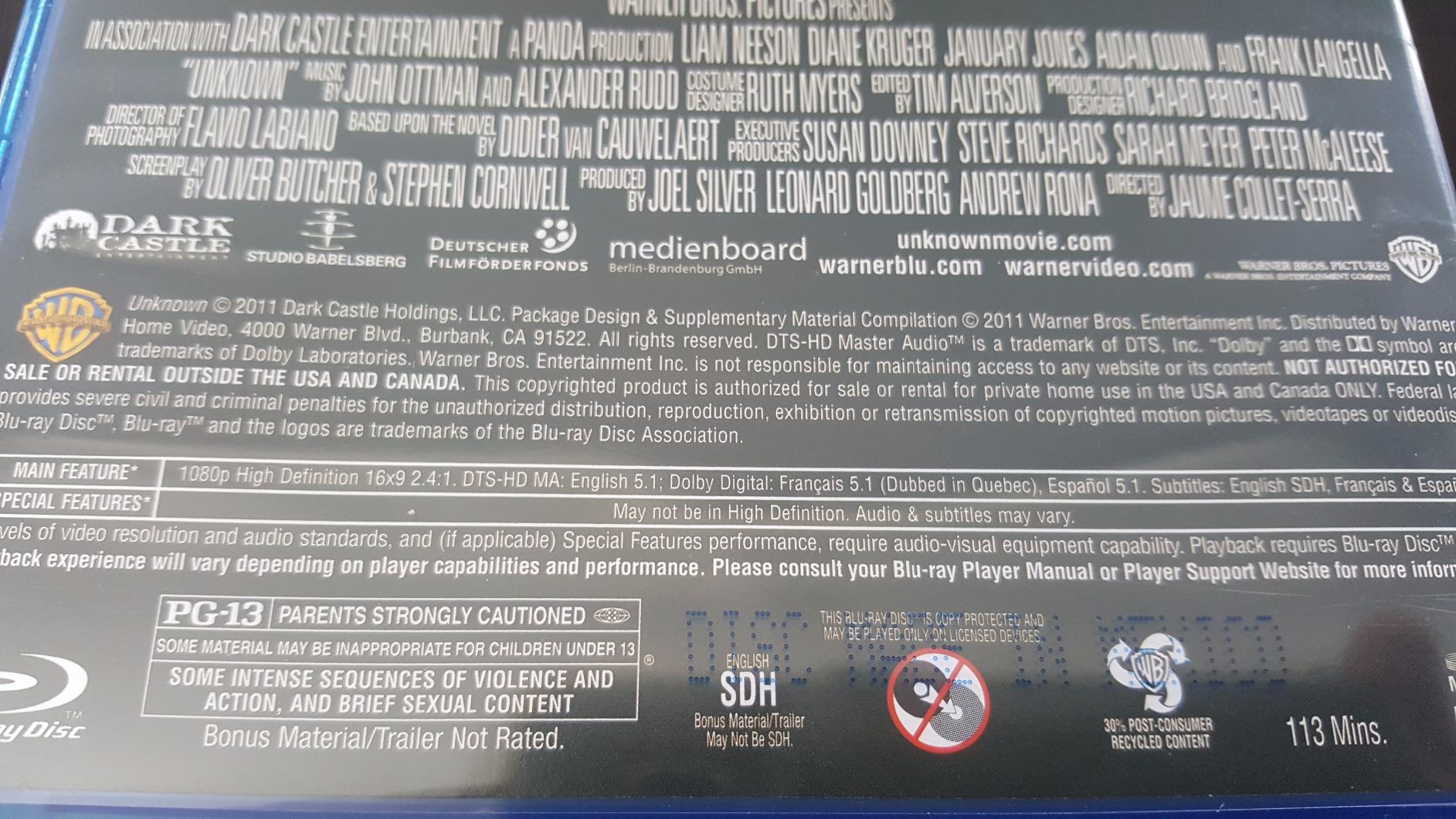 Amazon.com: Unknown [Blu-ray] : Movies & TV