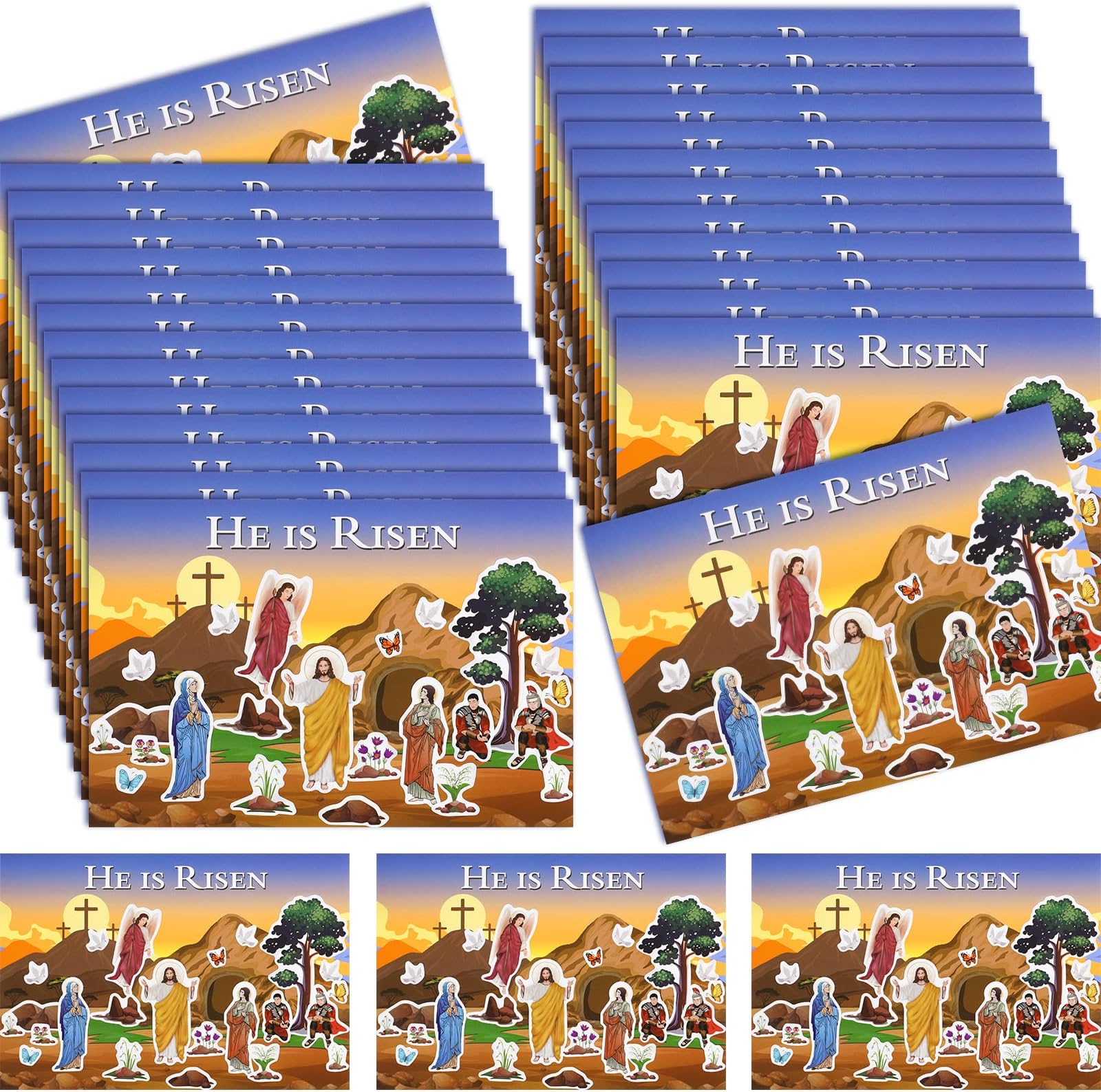 Amazon.com: Make an Easter He Lives Sticker Scenes Resurrection ...