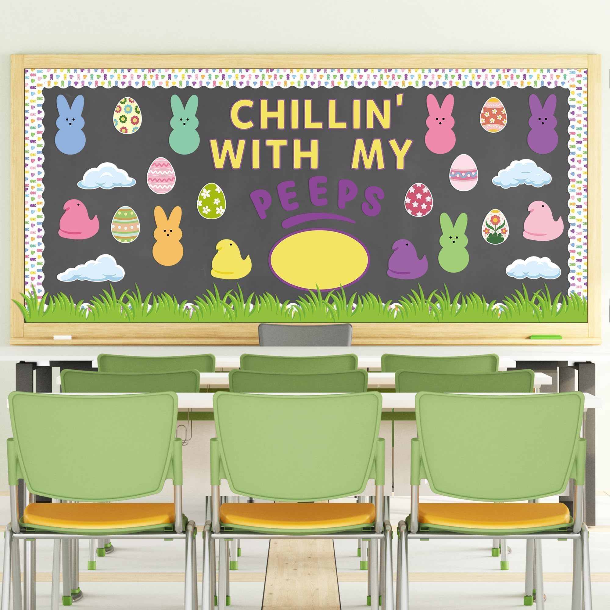 Snapklik.com : AsodSway Easter Peeps Bulletin Board Cutouts, 151 Easter ...