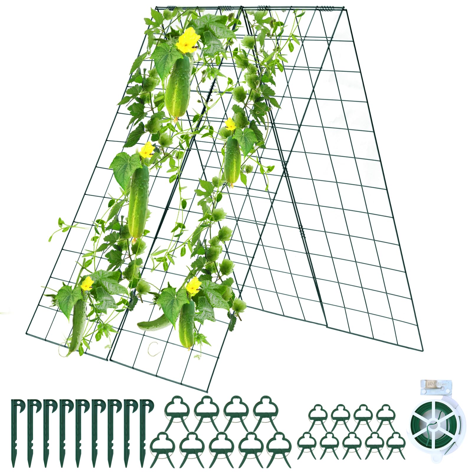 Cucumber Trellis 34 x 48 Inche A Frame for Climbing Plants Outdoor ...