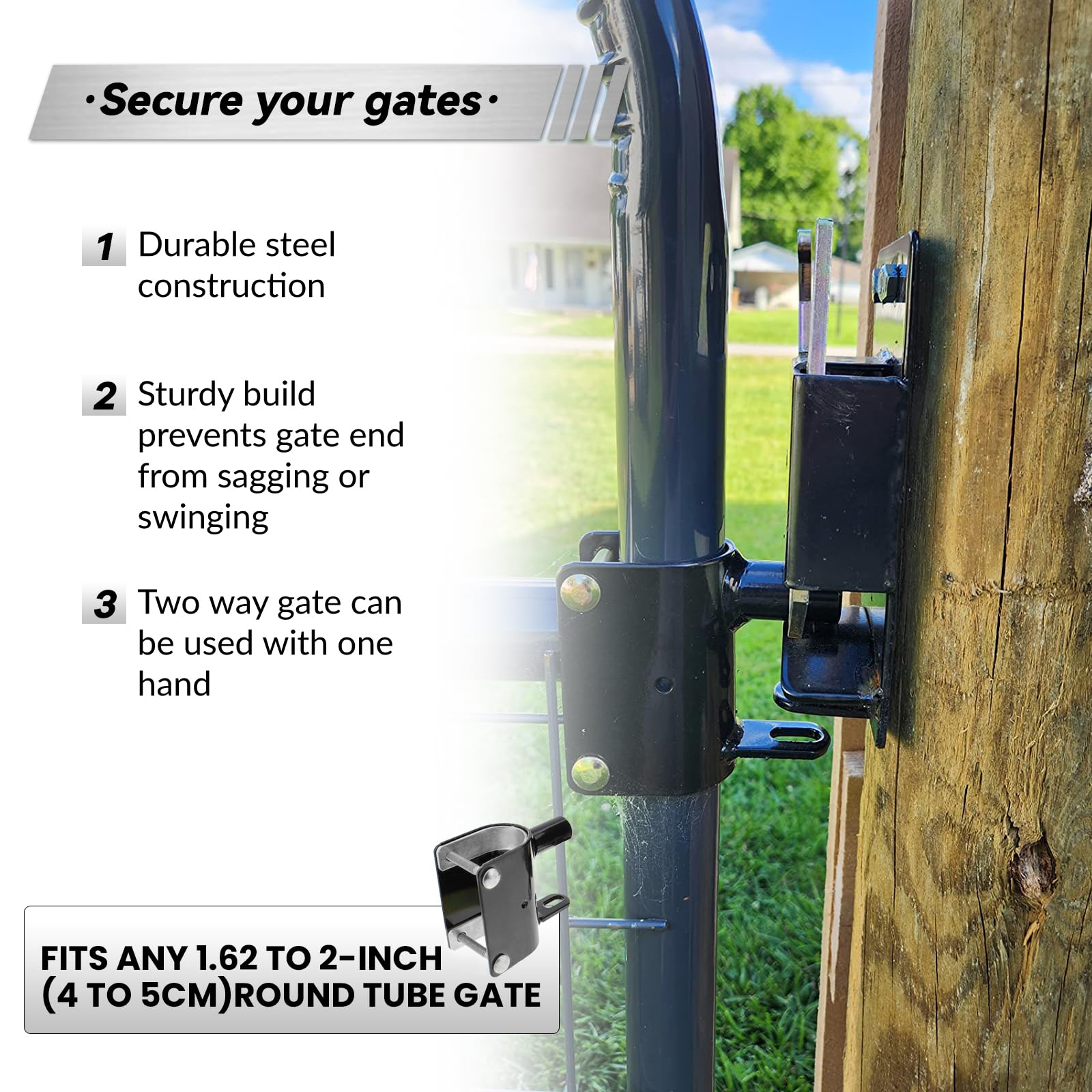 Ornimental Two Way Gate Latch AgKNX Large Two Way Lockable Gate Latch