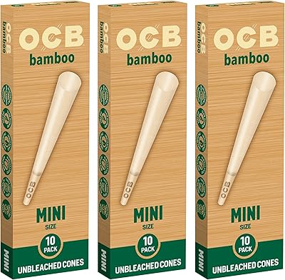 OCB - Unbleached 2.75 (70mm) Bamboo Mini Cones - 3 Nepal | Ubuy