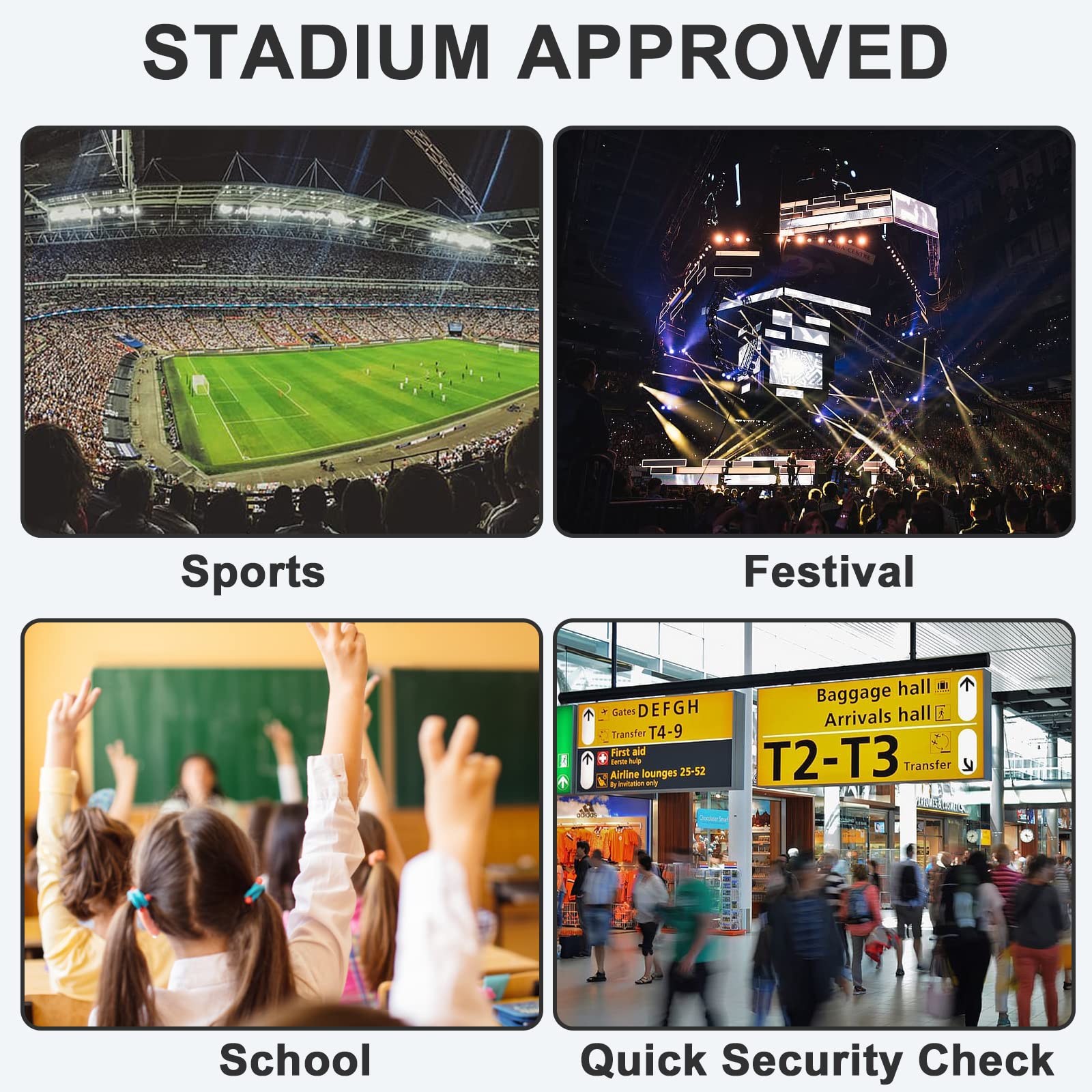 Snapklik.com : Clear Mini Backpack Stadium Events 12x12x6 Small ...