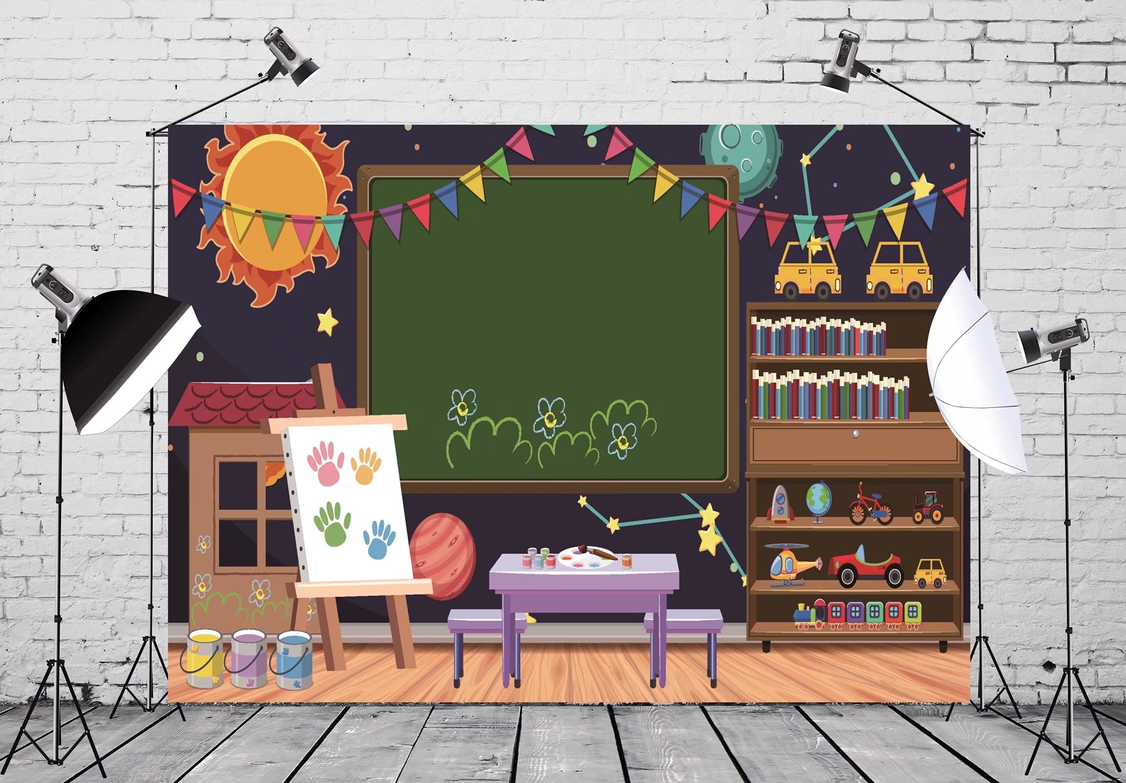 Classroom Blackboard Cartoon