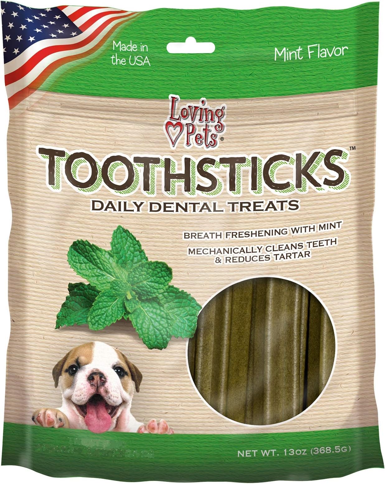 Amazon.com : Loving Pets Toothsticks – Fresh Mint Dental Sticks for ...