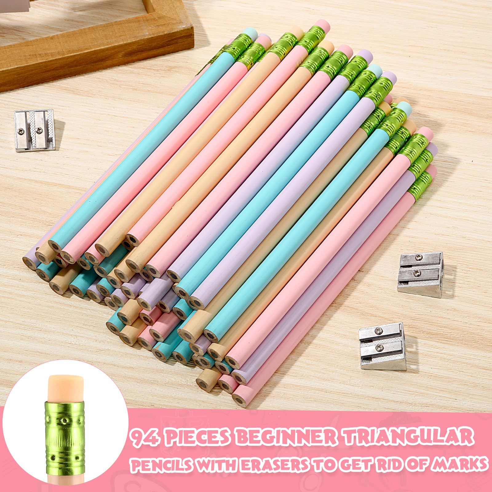 Snapklik.com : Fainne 102 Pcs Thick Fat Pencils Set 96 Jumbo Large ...
