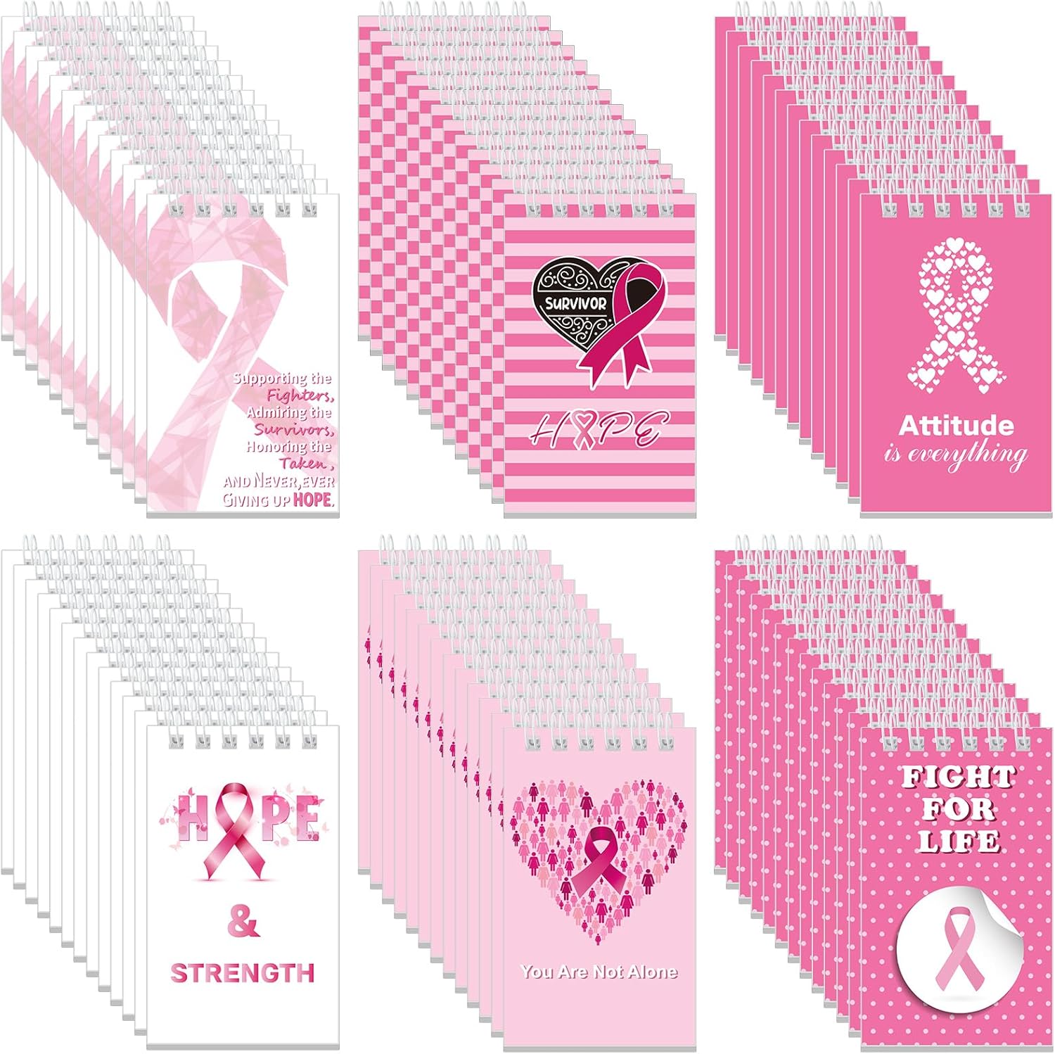 Amazon.com : Gueevin 100 Pcs Breast Cancer Awareness Accessories ...