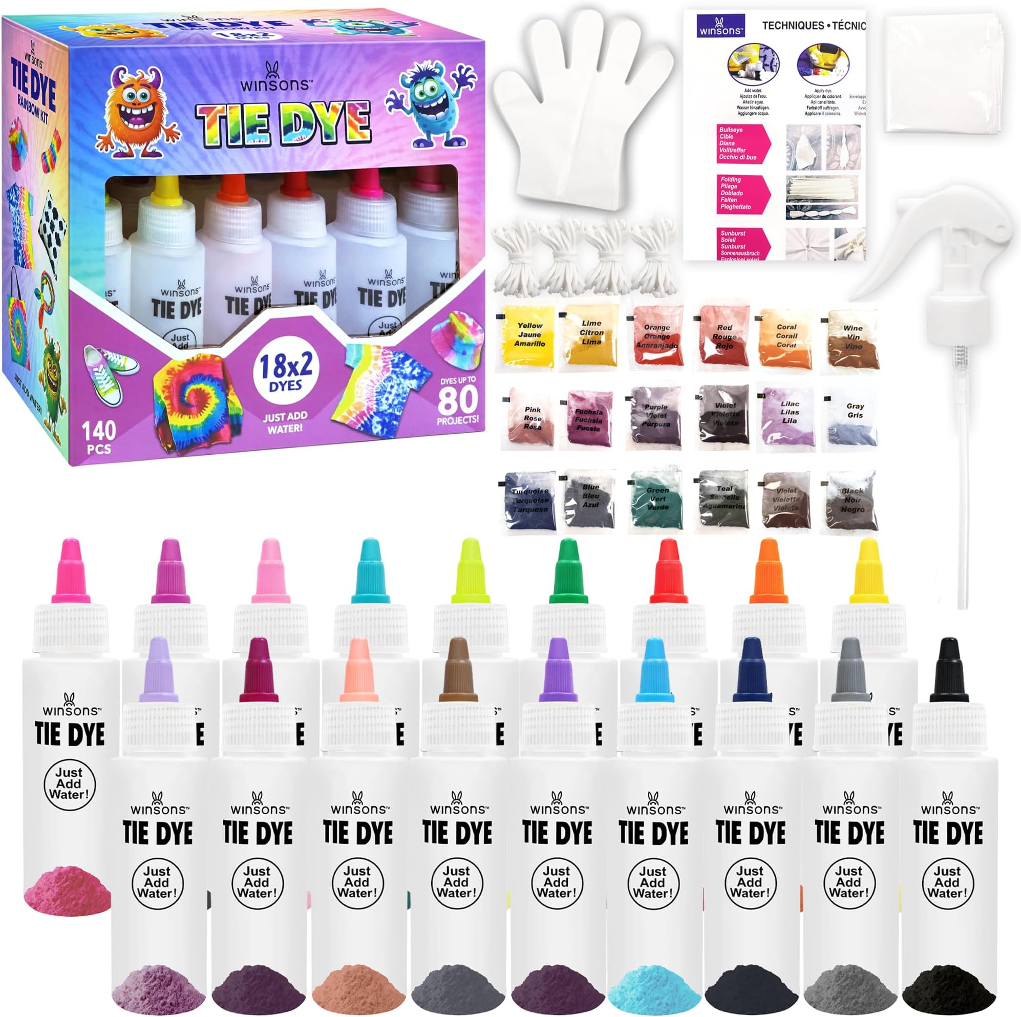 Amazon.com: Going Creative All-in-One Children’s Tie Dye Kit - Tie Dye ...