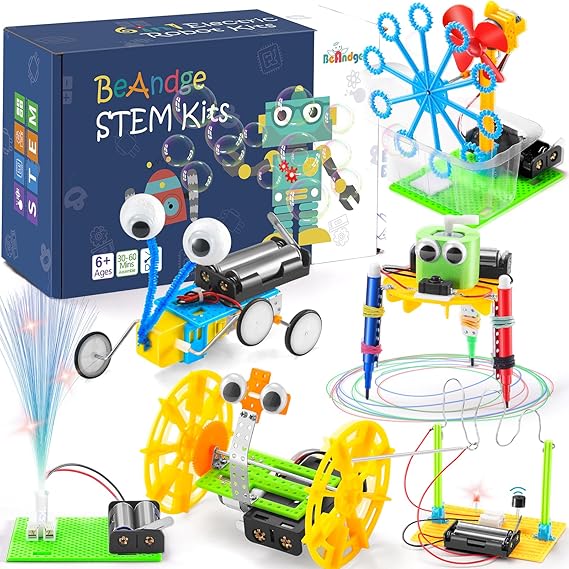 Amazon.com: BeAndge STEM Robotics Kit - 6 Set STEM Toys for Age 8-13 8-10, Kids Crafts for Girls ...