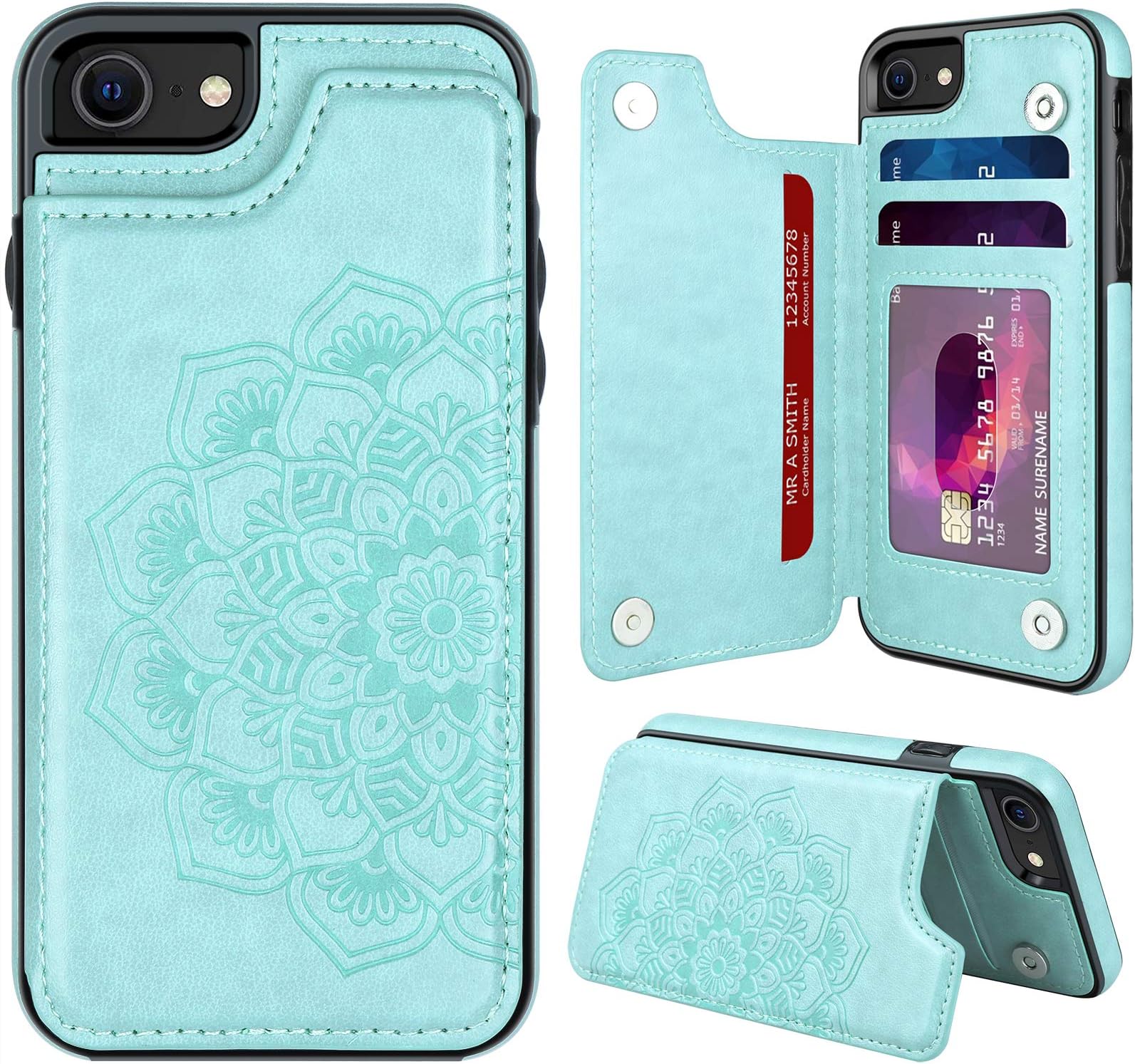 Amazon.com: JanCalm for iPhone SE 2022, iPhone 8 Wallet Case,iPhone 7 ...
