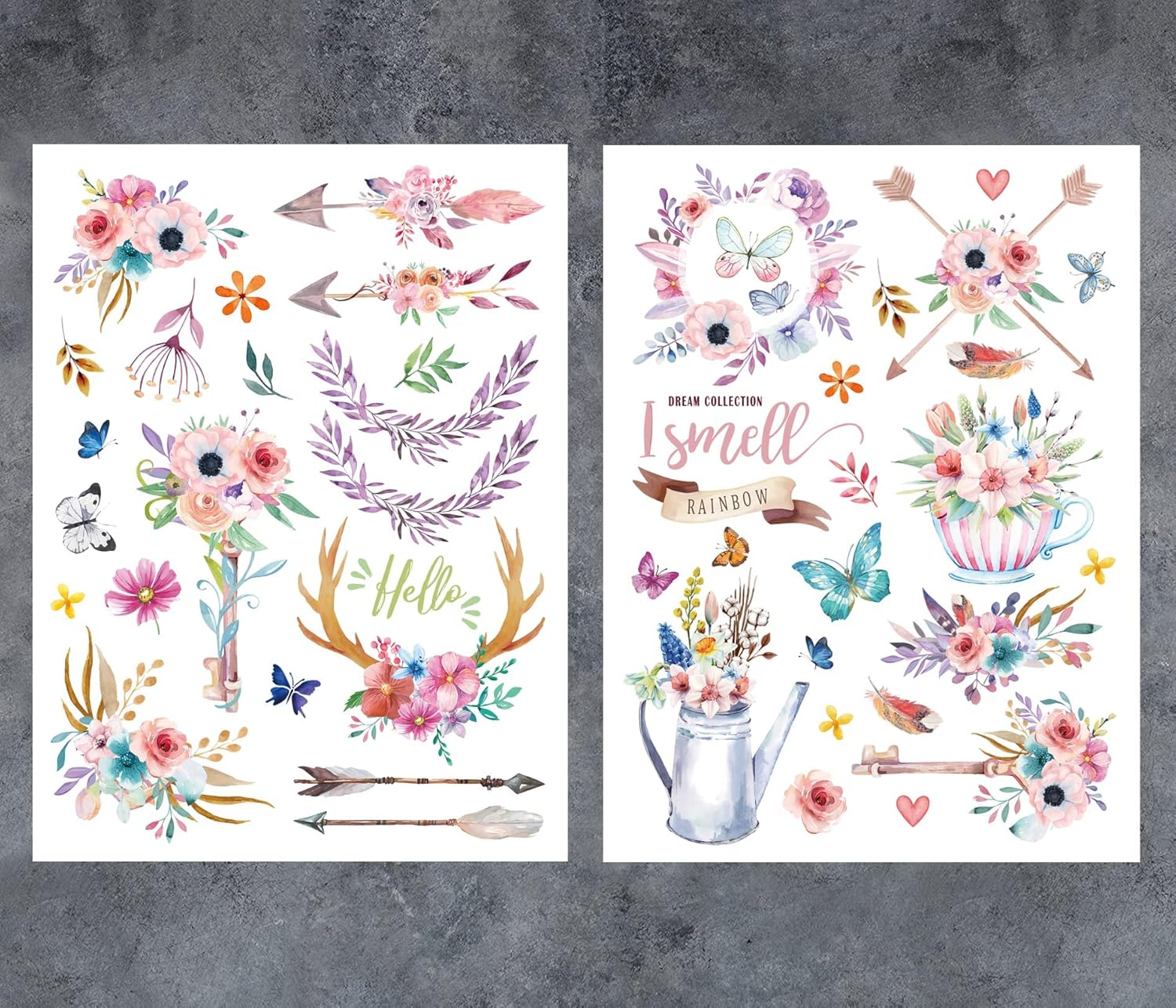 GSS Designs Botanical and Floral Rub on Transfers for Furniture and ...