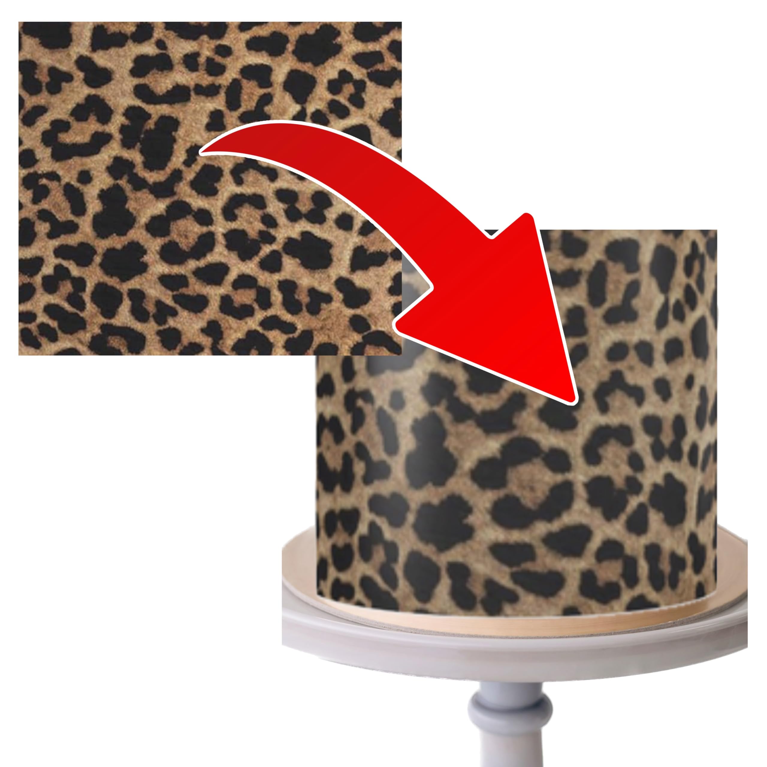 Amazon.com: Edible paper leopard print cake topper : Grocery & Gourmet Food