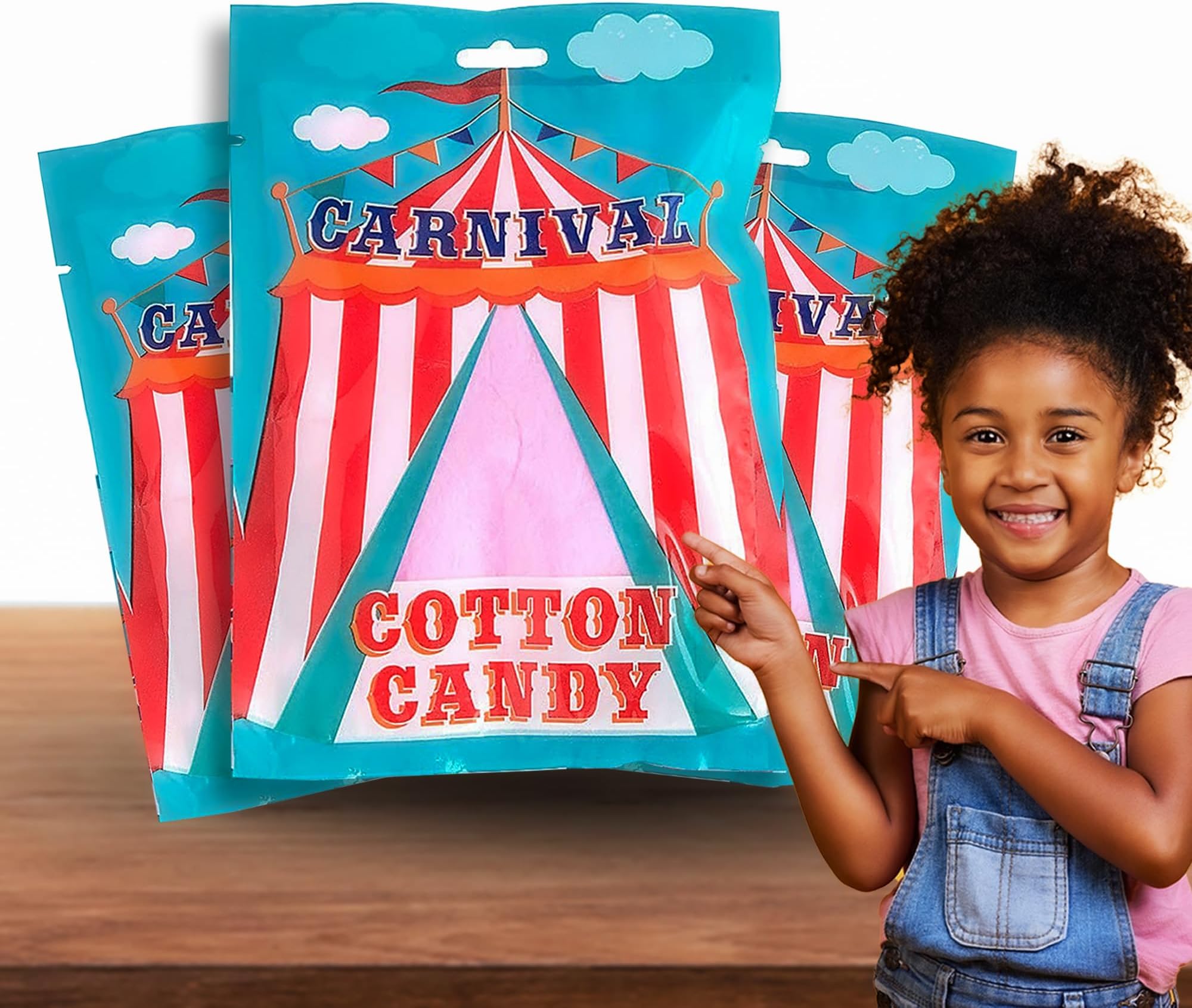 Amazon.com : Fun Express Cotton Candy Bags, Fun and Fluffy Cotton Candy ...