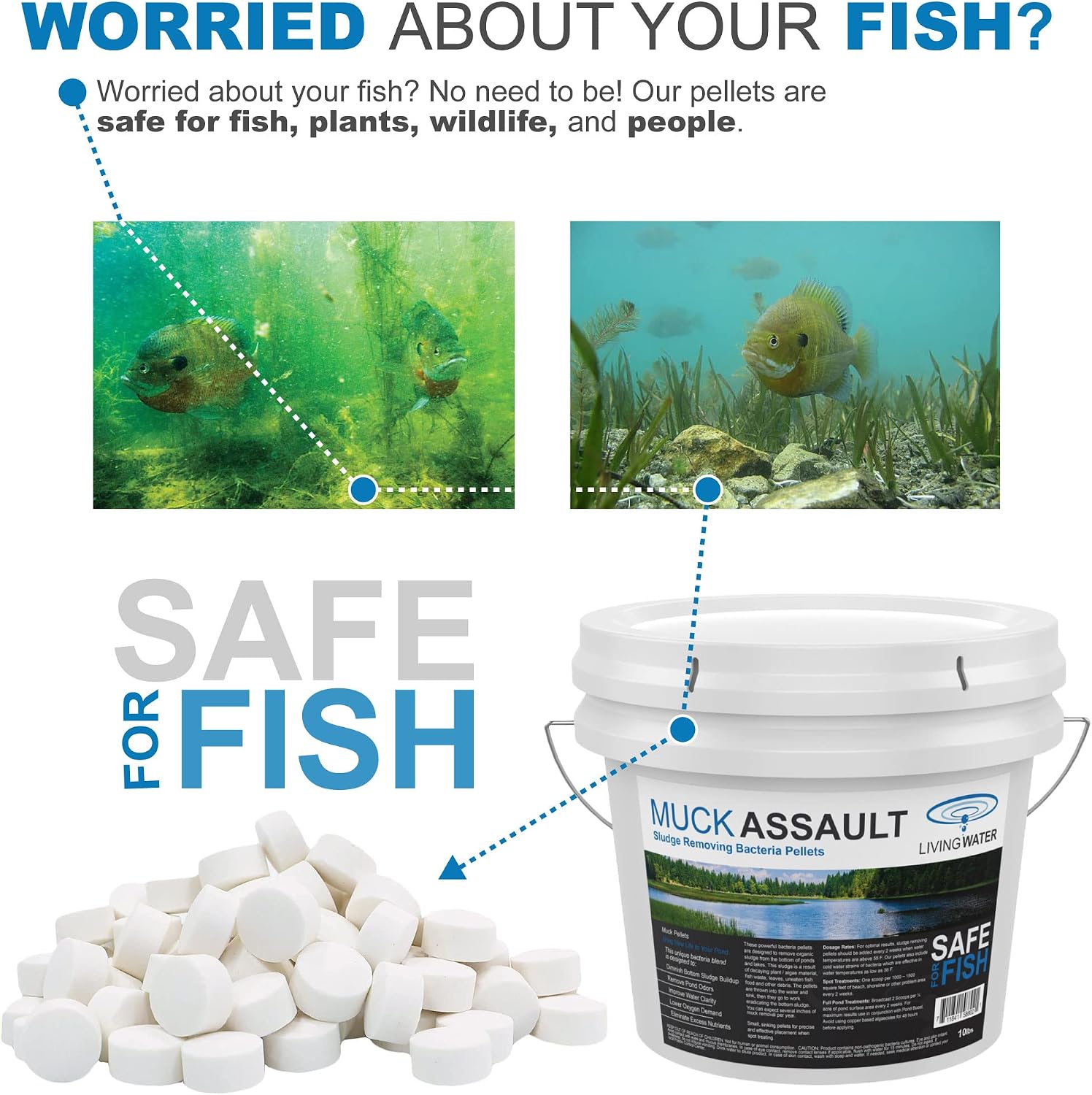 Muck Assault Pond Pellets removedor de lodos y suciedad Digestor ...
