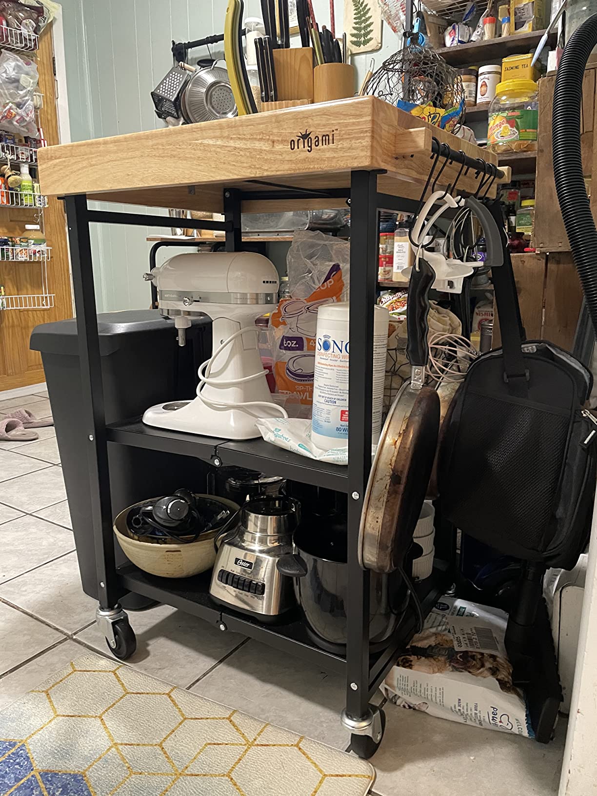 $18/mo - Finance Origami Folding Kitchen Cart on Wheels | for Chefs ...