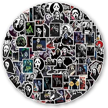 Amazon.com: Horror Scream Ghostface Stickers [50Pack], Halloween Horror ...