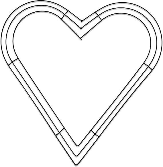 Amazon.com: FloraCraft Heart Wire Wreath Form 16 Inch Green : Home ...