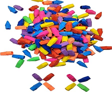 Amazon.com : 400 Pack Pencil Eraser Caps, Latex Free Pencil Eraser ...