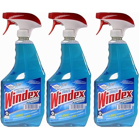 Amazon.com: Windex Glass and Window Cleaner Spray Bottle, Original Blue ...