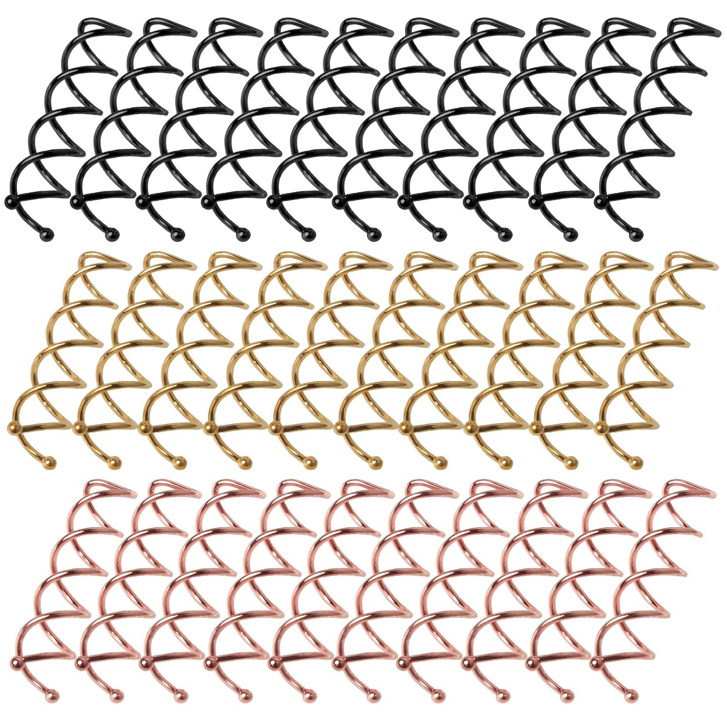 Amazon.com : 30 Pack Spiral Hair Pins Spin Pins for Hair Alloy Bun ...
