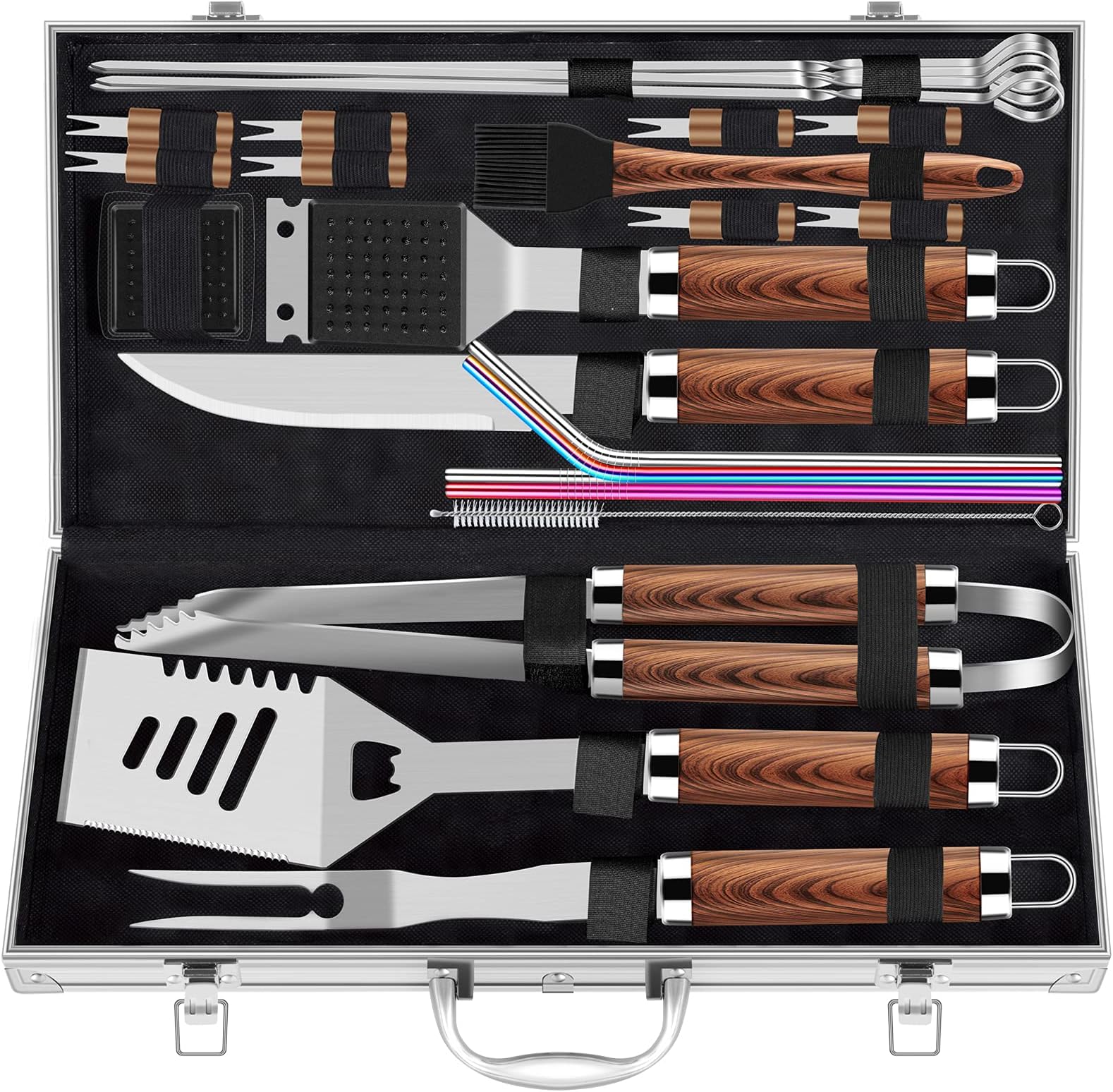 Amazon.com : Mr. Bar-B-Q Deluxe BBQ Tool Set | All in One BBQ Tool Set ...