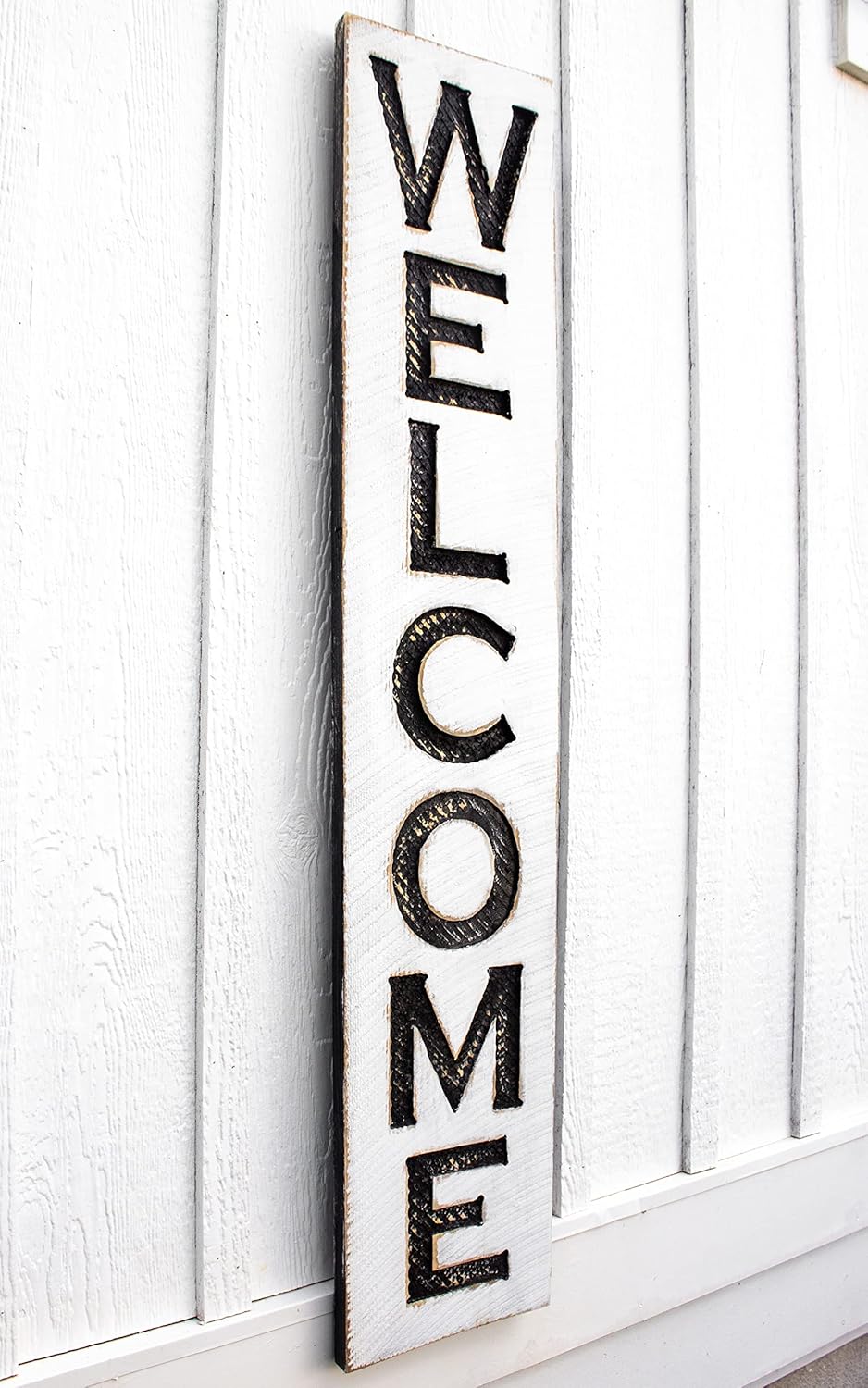 Amazon.com: Large Vertical Welcome Sign - Carved (Available in 3 Sizes ...
