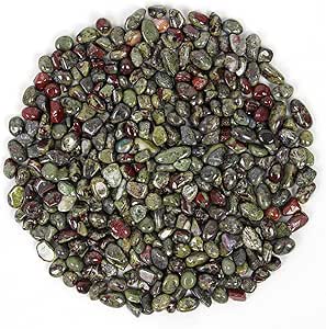 Amazon.com: 1.1lb Natural Crushed Bloodstone Quartz Crystal Tumbled ...
